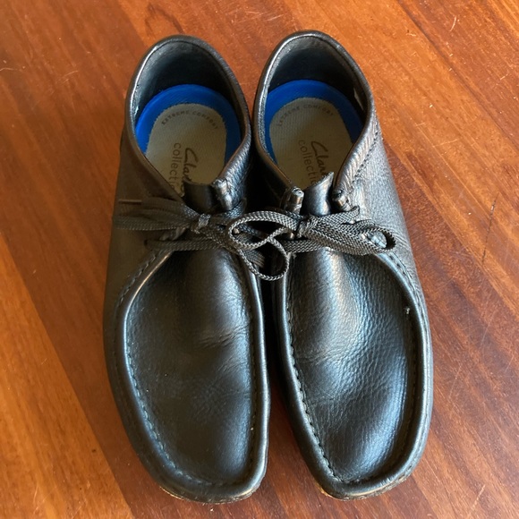 Clarks | Shoes | Clarks Wallabee Full Grain Black Leather | Poshmark